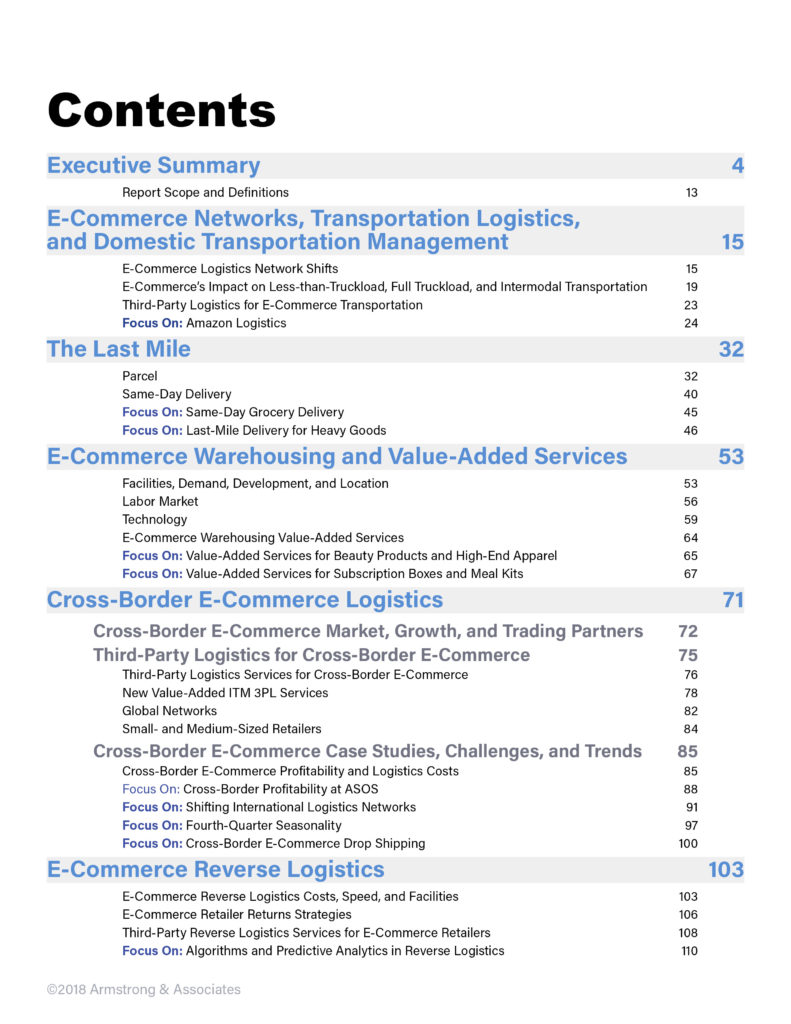 E-Commerce Table of Contents - Armstrong & AssociatesArmstrong & Associates